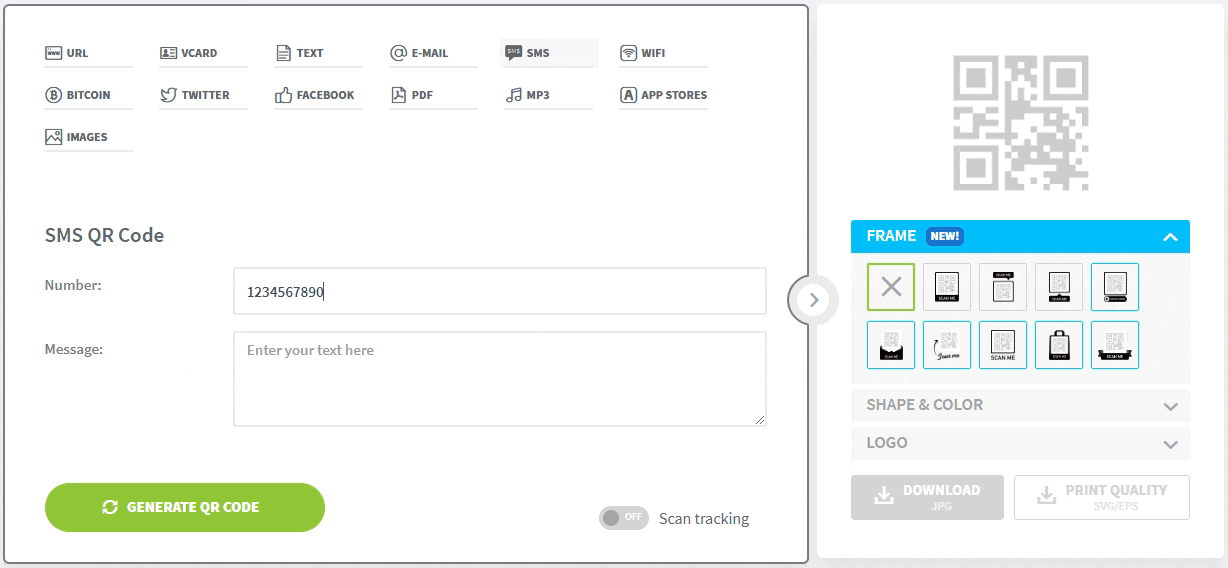 QR To SMS qr-to-sms